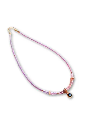 HUMANIST BEAUTY Evil Eye Charm Necklace - Lilac