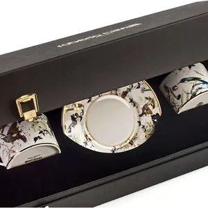 Roberto Cavalli Tea Cup & Saucer With Luxury Box - Garden's Birds