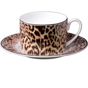 Roberto Cavalli Tea Cup & Saucer With Luxury Box Jaguar