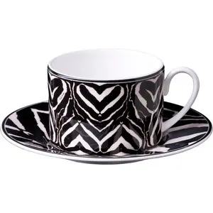 Roberto Cavalli Tea Cup & Saucer With Luxury Box - Zebra