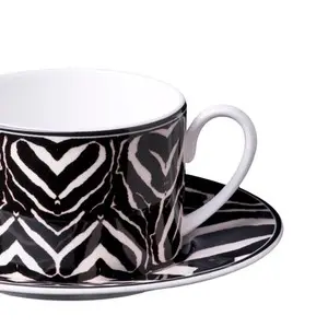 Roberto Cavalli Tea Cup & Saucer With Luxury Box - Zebra