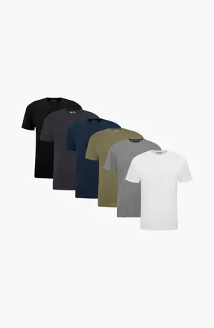 EPIC FITS Crew Neck 6-pack T-shirts Charcoal Gray
