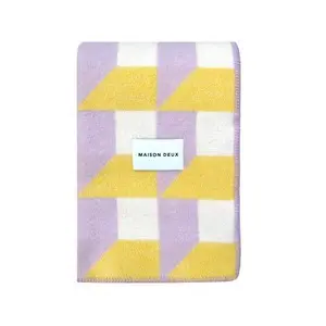 MAISON DEUX Cubics Blanket Light/pastel Purple