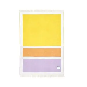 MAISON DEUX Color Block Blanket - Light/pastel Purple