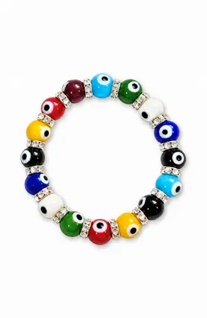 HUMANIST BEAUTY Evil Eye Beaded Bracelet - Multi-colored