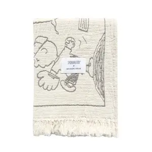 MAISON DEUX Peanuts Blanket - Black/white