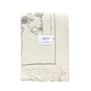MAISON DEUX Peanuts Blanket - White
