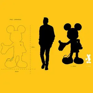 LEBLON DELIENNE Mickey Mouse Star Style Figurine - Grey/black