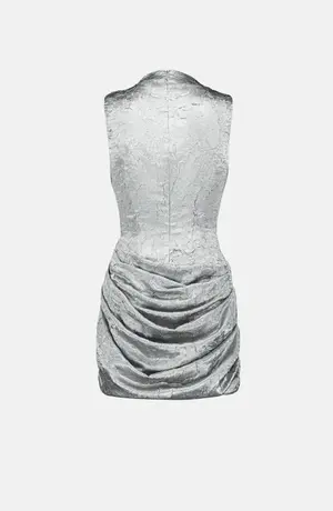 SAEMDI Crinkled Tulip Mini Dress