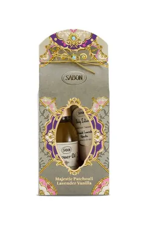 SABON Majestic Gala Mini Kit- Shower Oil + Body Lotion - Patchouli Lavender Vanilla