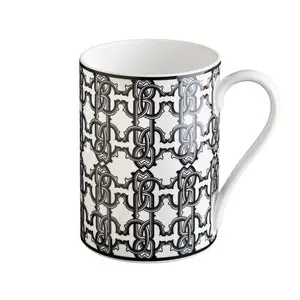 Roberto Cavalli Mug With Luxury Box Black Monogram