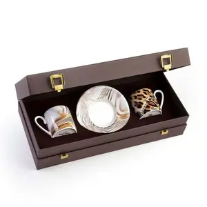Roberto Cavalli Coffee Cup & Saucer With Luxury Box - Africa Zimbabwe And Djerba