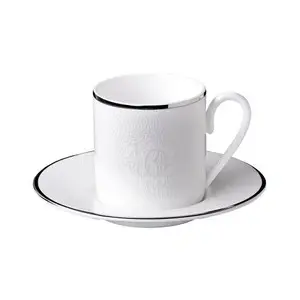 Roberto Cavalli Coffee Cup & Saucer With Luxury Box Lizard Platin