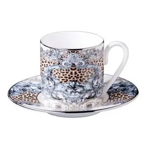 Roberto Cavalli Coffee Cup & Saucer With Luxury Box Palazzo Pitti