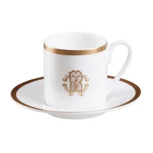 Roberto Cavalli Coffee Cup & Saucer With Luxury Box - Silk