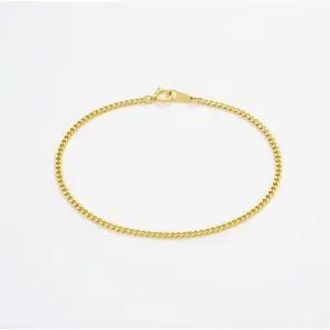 7879 Diamond Cut Curb Chain Bracelet Gold