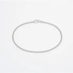 7879 Diamond Cut Curb Chain Bracelet - Platinum