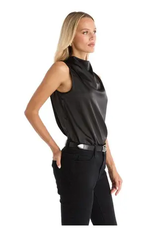 THE NOLI SHOP Mara Silky Top - Black