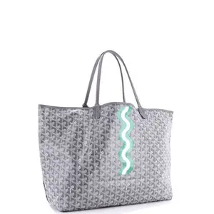 Goyard Saint Louis Gm Tote Printed Coated Canvas - Gray
