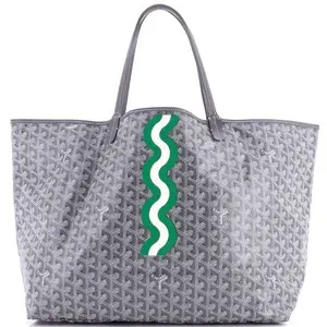 Goyard Saint Louis Tote Printed Coated Canvas Gm - Grey