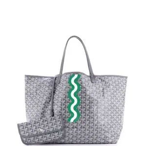 Goyard Saint Louis Tote Printed Coated Canvas Gm - Grey