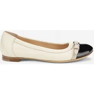 Agl AGL Monika Cap Toe Ballet Flat Ivory