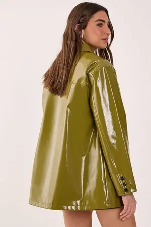 Nasty Gal Vinyl Longline Jacket
