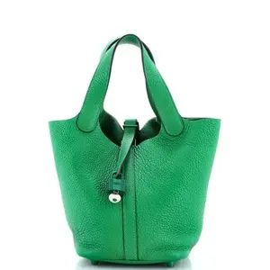 Hermès Picotin Lock Bag Clemence Pm - Green