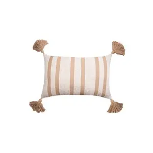 CAROL & FRANK Joey Striped Cotton Accent Pillow - Brown