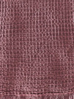 Anaya Turkish Cotton Waffle Throw - Burgundy
