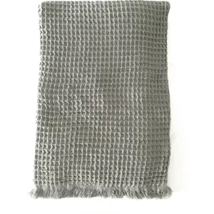 Anaya Turkish Cotton Waffle Throw Olive Green