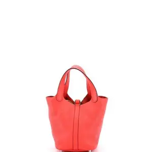 Hermès Picotin Lock Bag Clemence Pm - Red
