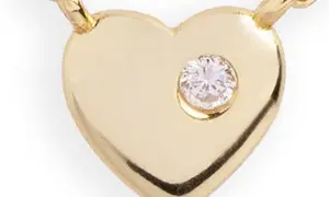Argento Vivo Lab-grown Diamond Heart Pendant Necklace