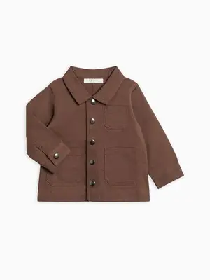 KENDI Denver Twill Chore Jacket - Chestnut