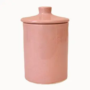 APARTMENT F Handcrafted Ceramic Canister - Dusty Rose - Small