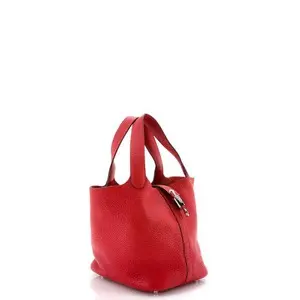 Hermès Picotin Lock Bag Clemence Pm - Red