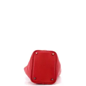 Hermès Picotin Lock Bag Clemence Pm - Red
