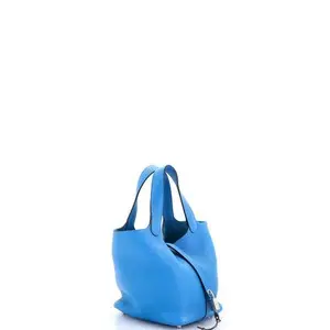Hermès Picotin Lock Bag Clemence Pm - Blue