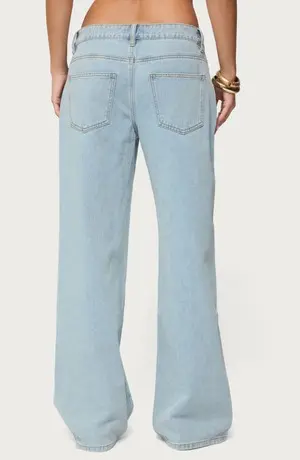 EDIKTED Adison Button-fly Baggy Jeans