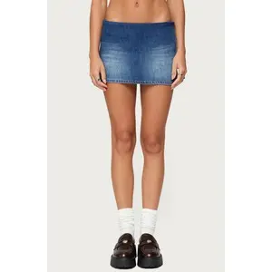 EDIKTED Archie Stretch Denim Skort