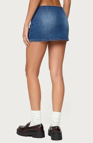EDIKTED Archie Stretch Denim Skort
