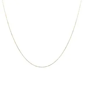 ANCONA JEWELRY 14k Gold Diamond Cut Moon Chain Necklace - Yellow