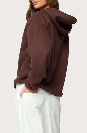EDIKTED Oversized Hoodie With Embroidered Logo