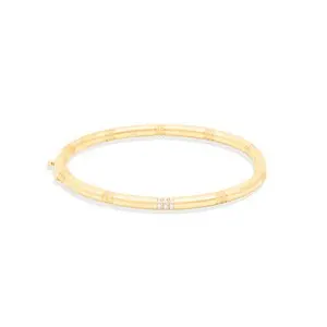 CAMPBELL + CHARLOTTE Crew Diamond Bangle Bracelet - Diamond- Gold
