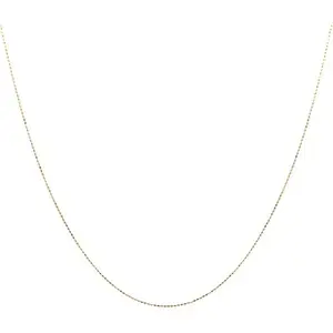 ANCONA JEWELRY 14k Gold 1mm Diamond Cut Moon Chain Necklace - Yellow