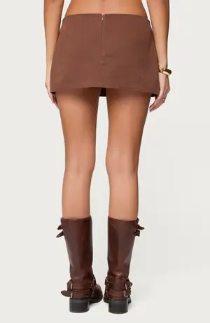 EDIKTED Micro Skort - Brown