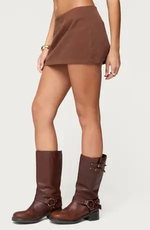 EDIKTED Micro Skort - Brown