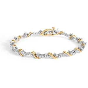 HAUS OF BRILLIANCE 10k Gold 2.00 Cttw Diamond Link Bracelet - Yellow