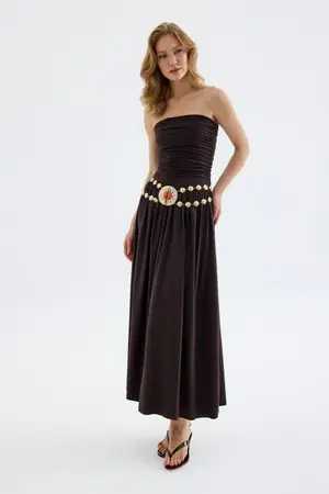 MONLICIA Aluna Strapless Stretch Maxi Dress