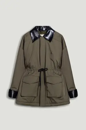 NOCTURNE Contrast Collar Utility Jacket